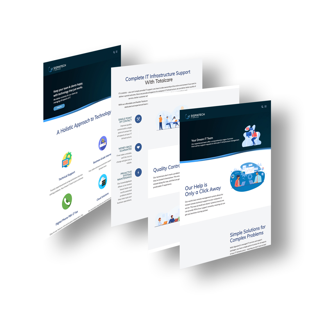 Sigmatech IT • Desketing - Brisbane Design & Marketing Agency